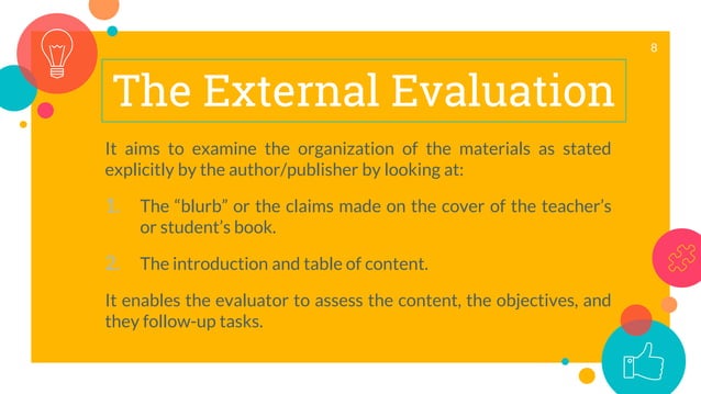 Evaluating and Adapting materials, Technology in ELT | PPTX | Educational Assessment | Education