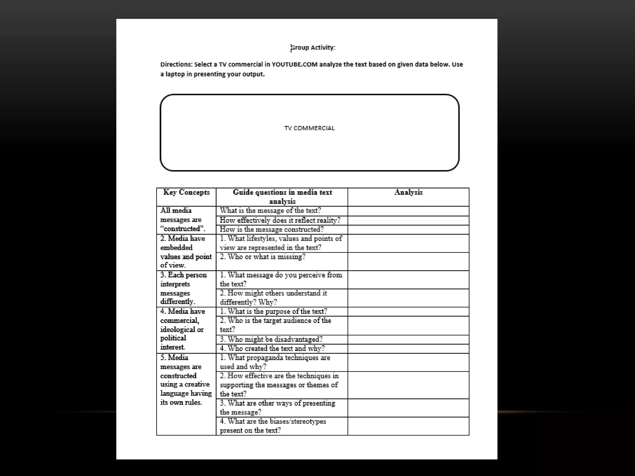 Evaluating messages or images of different types of texts reflecting different cultures | PDF