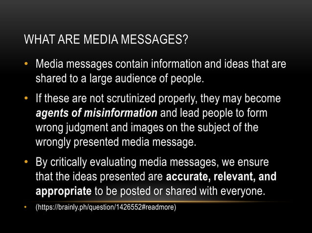 Evaluating messages or images of different types of texts reflecting ...