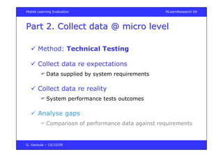 Evaluating Mobile Learning | PPT