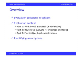Evaluating Mobile Learning | PPT