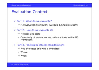 Evaluating Mobile Learning | PPT