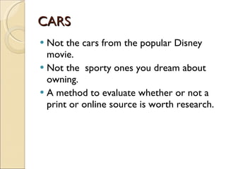 Evaluating Online Sources | PPT