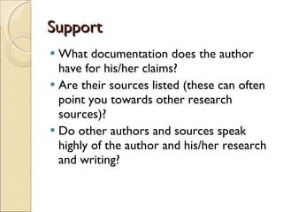 Evaluating Online Sources | PPT