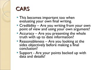 Evaluating Online Sources | PPT