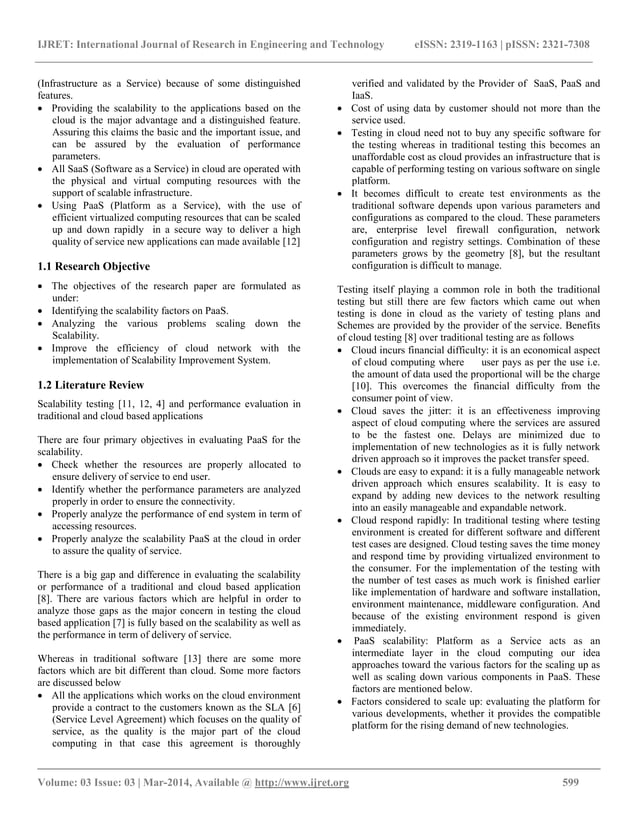 Evaluating paas scalability and improving performance using scalability improvement systems | PDF