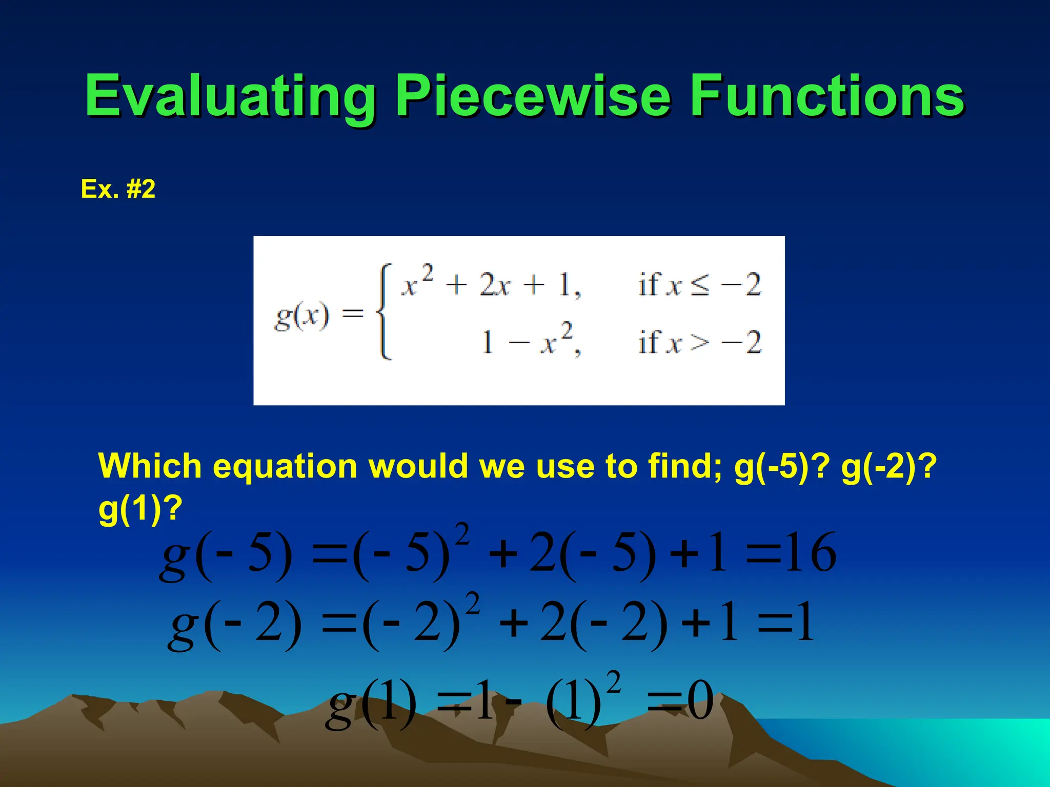 Evaluating Piecewise Functions General Mathematics.ppt