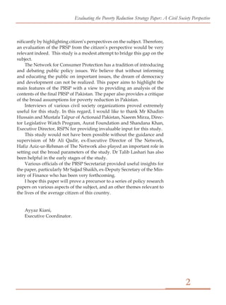 Evaluating poverty reduction strategy paper a civil society perspective ...
