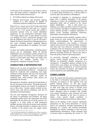 Evaluating Project Success | PDF