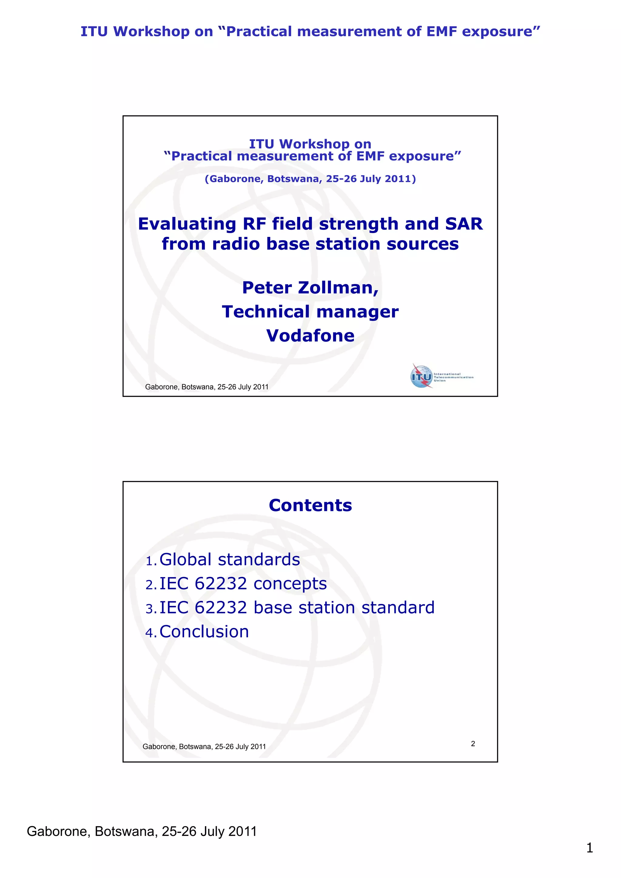 Evaluating rf field strength and sar from radio base station sources | PDF