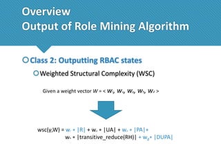 Evaluating Role Mining Algorithms | PDF