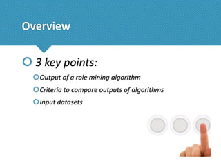 Evaluating Role Mining Algorithms | PDF