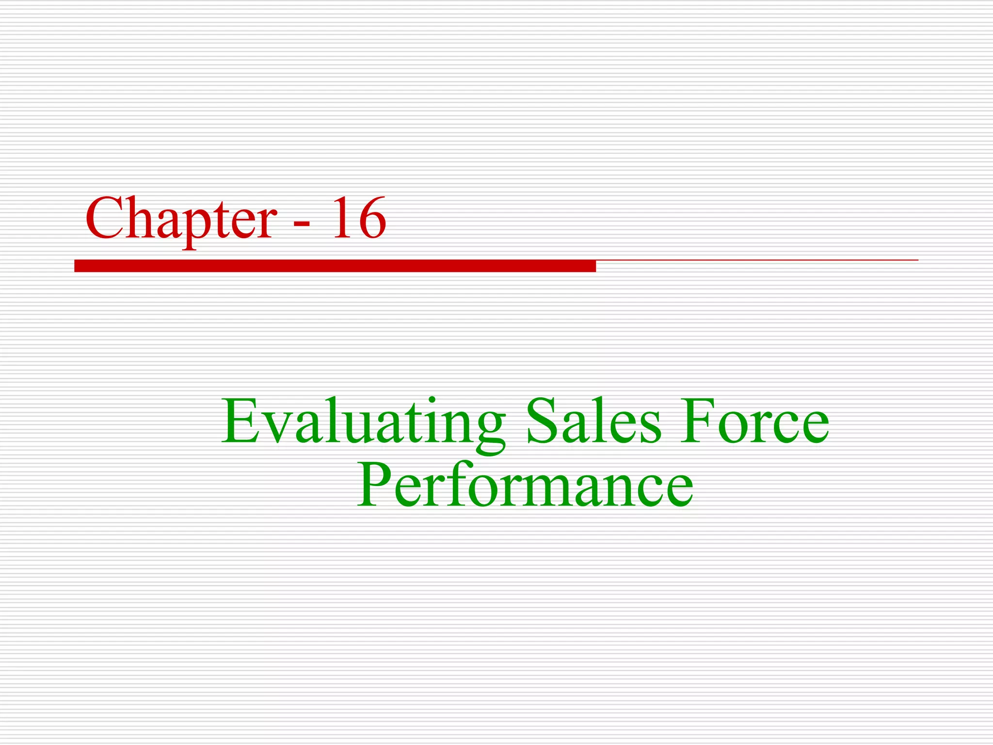 Evaluating Sales formance.ppt