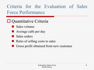 Evaluating Sales formance.ppt