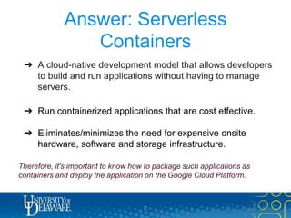 Evaluating Serverless Machine Learning Performance On Google Cloud Run.pptx