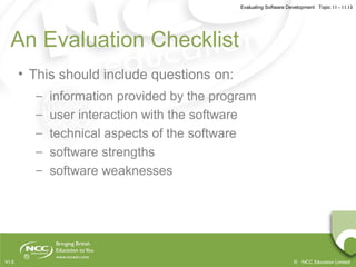 Evaluating software development | PPT