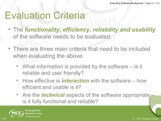 Evaluating software development | PPT