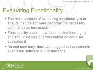 Evaluating software development | PPT