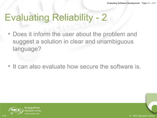 Evaluating software development | PPT