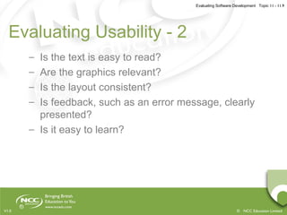 Evaluating software development | PPT