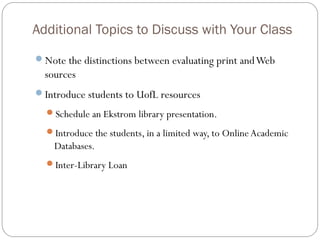 Evaluating sources | PPT