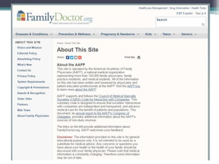 Evaluating Sources of Online Health Information | PPT