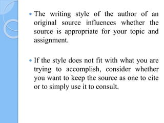 Evaluating sources | PPTX