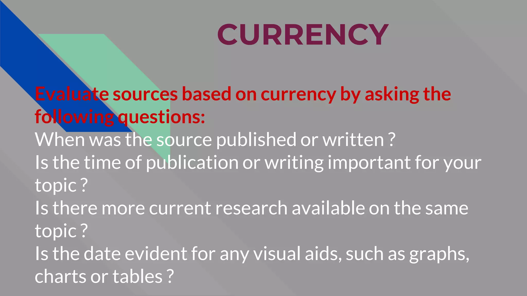 Evaluating sources | PPT