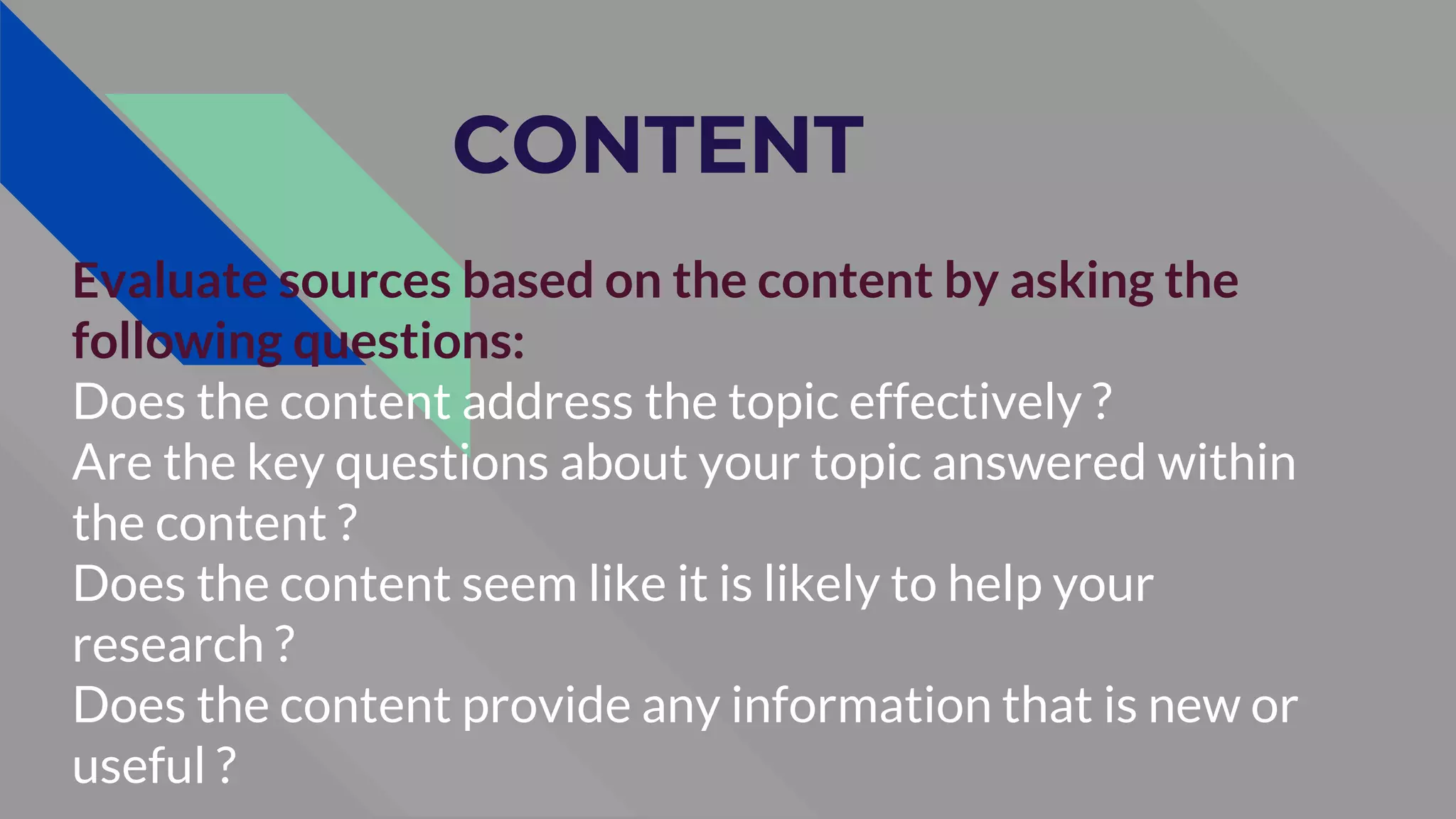 Evaluating sources | PPT