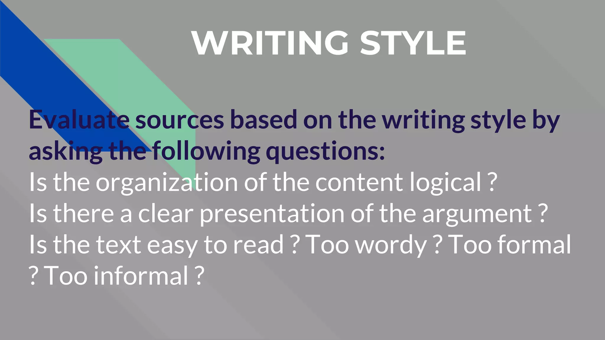 Evaluating sources | PPT