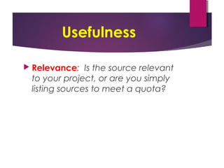Evaluating Sources' Reliability | PPT