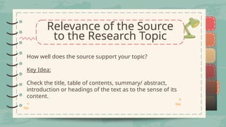 Evaluating Sources in English for Academic and Professional Purposes | PPTX