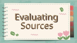 Evaluating Sources in English for Academic and Professional Purposes | PPT