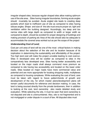 Evaluating Suitability of Site for any Architectural Projects.docx