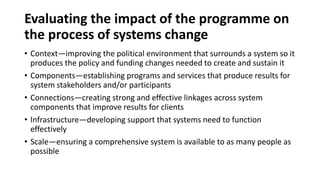 Evaluating Systems Change - Annexes | PPT