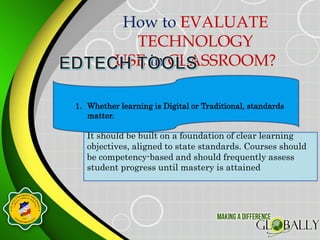 Evaluating tech use in classroom slides ana belen pagunuran(edu 313 b ...