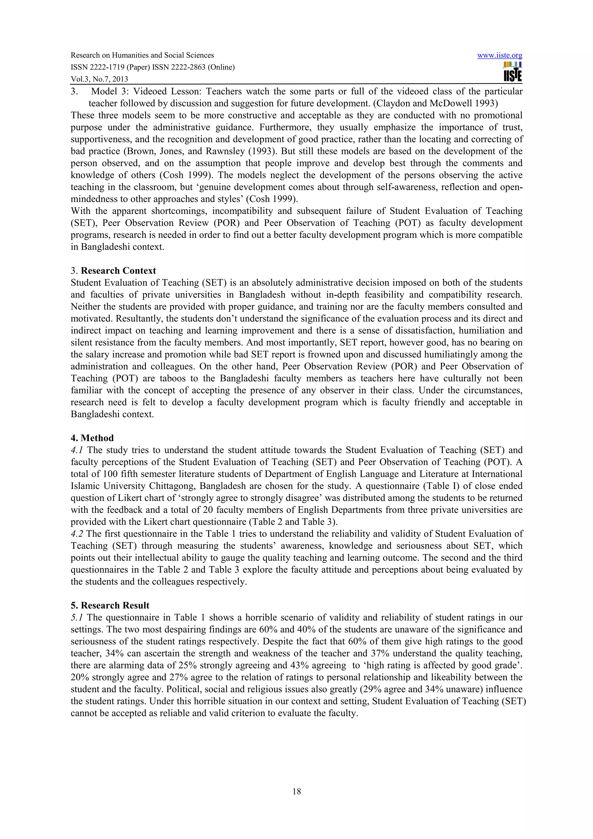 Evaluating the evaluator a reflective approach | PDF