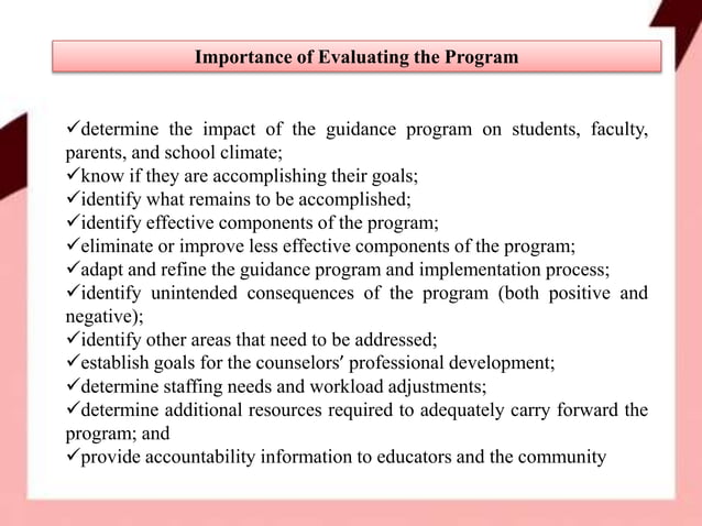 Evaluating the guidance program | PPTX
