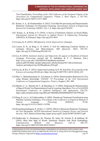 Evaluating the impact of removing less important terms on sentiment analysis | PDF