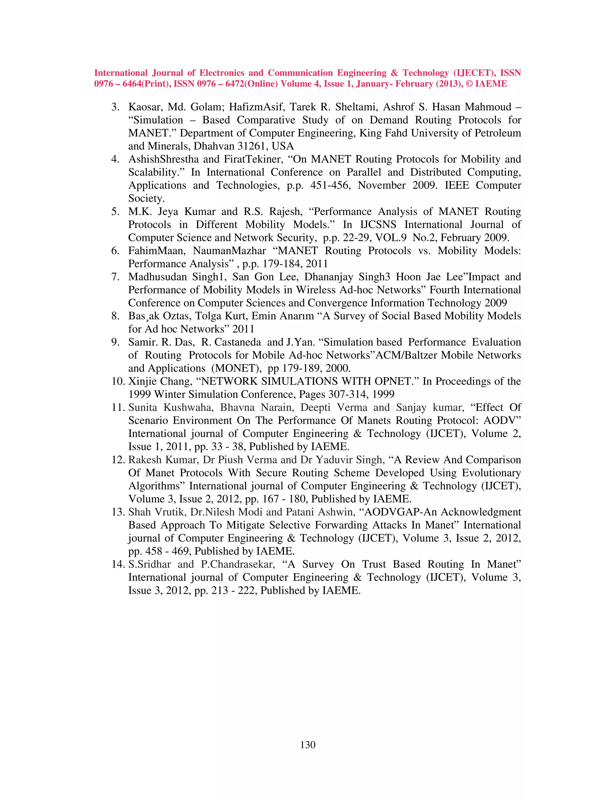 Evaluating The Performance Of Manet Routing Protocols Pdf