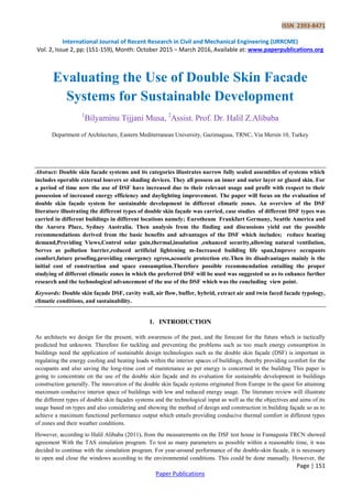 Evaluating the Use of Double Skin Facade Systems for Sustainable ...