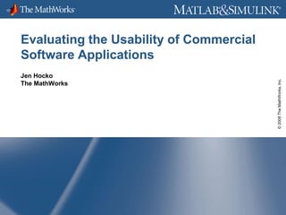 Evaluating Usability Of Commercial Software Applications | PPT
