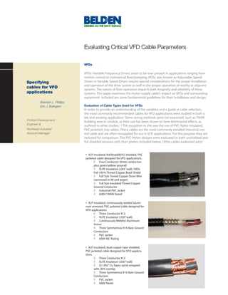 Evaluating Vfd Cable Parameters | PDF