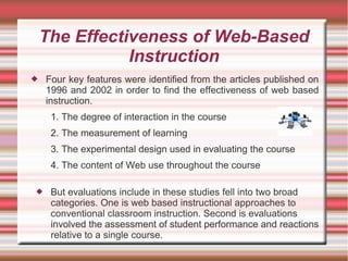 Evaluating web based instruction | PPT