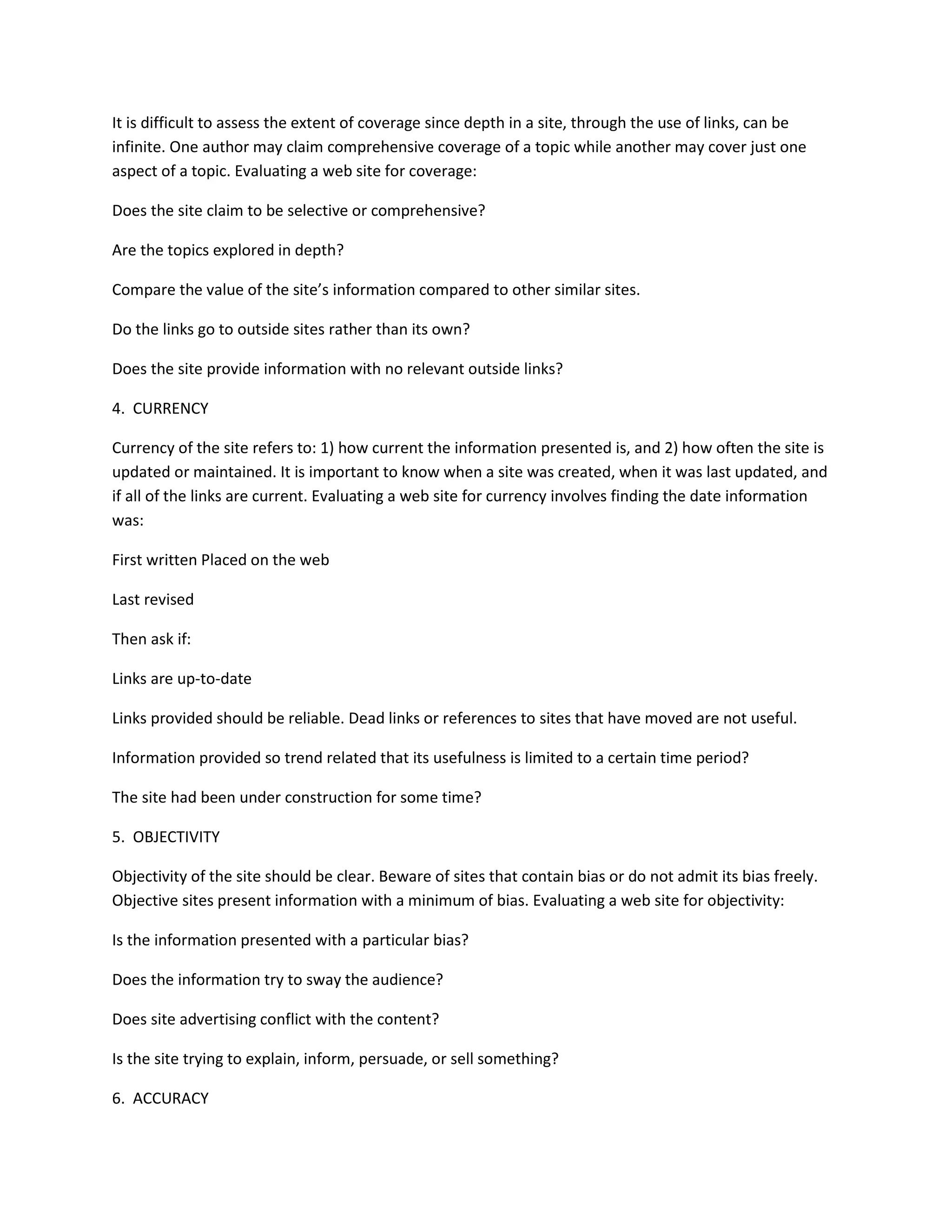 Evaluating web resources | DOCX