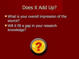 Evaluating Web Sources For Research | PPT