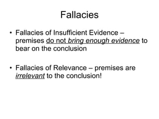 Evaluation : Logical Fallacy (Insufficient Evidence) | PPT