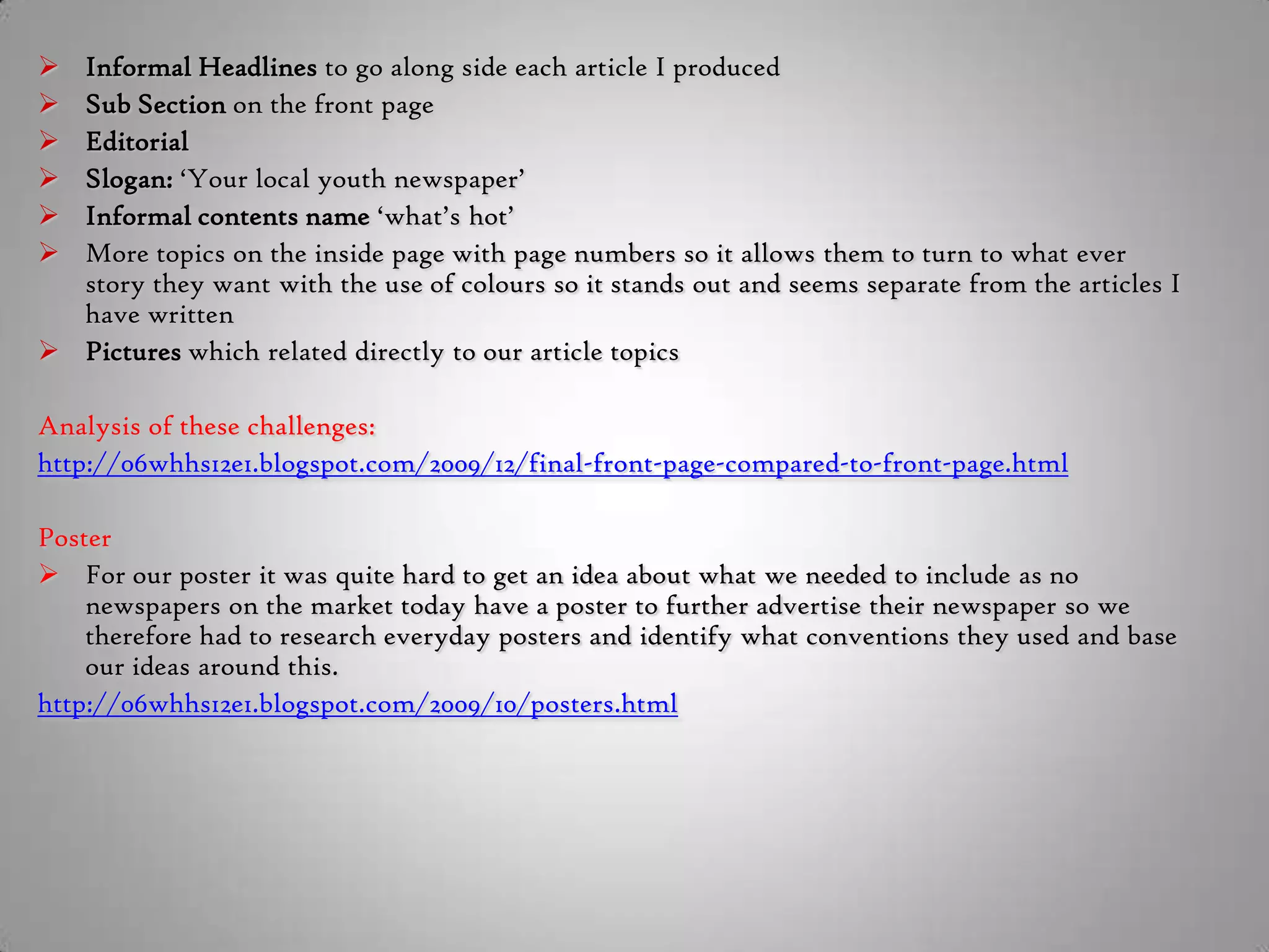 A2 Evaluation presentation | PPTX