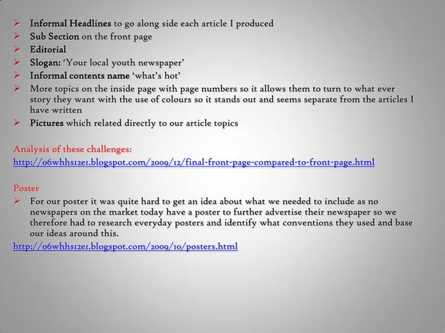 A2 Evaluation presentation | PPTX