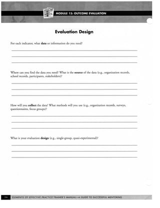 EEP Trainer's Manual Handouts: Evaluation Section | PDF